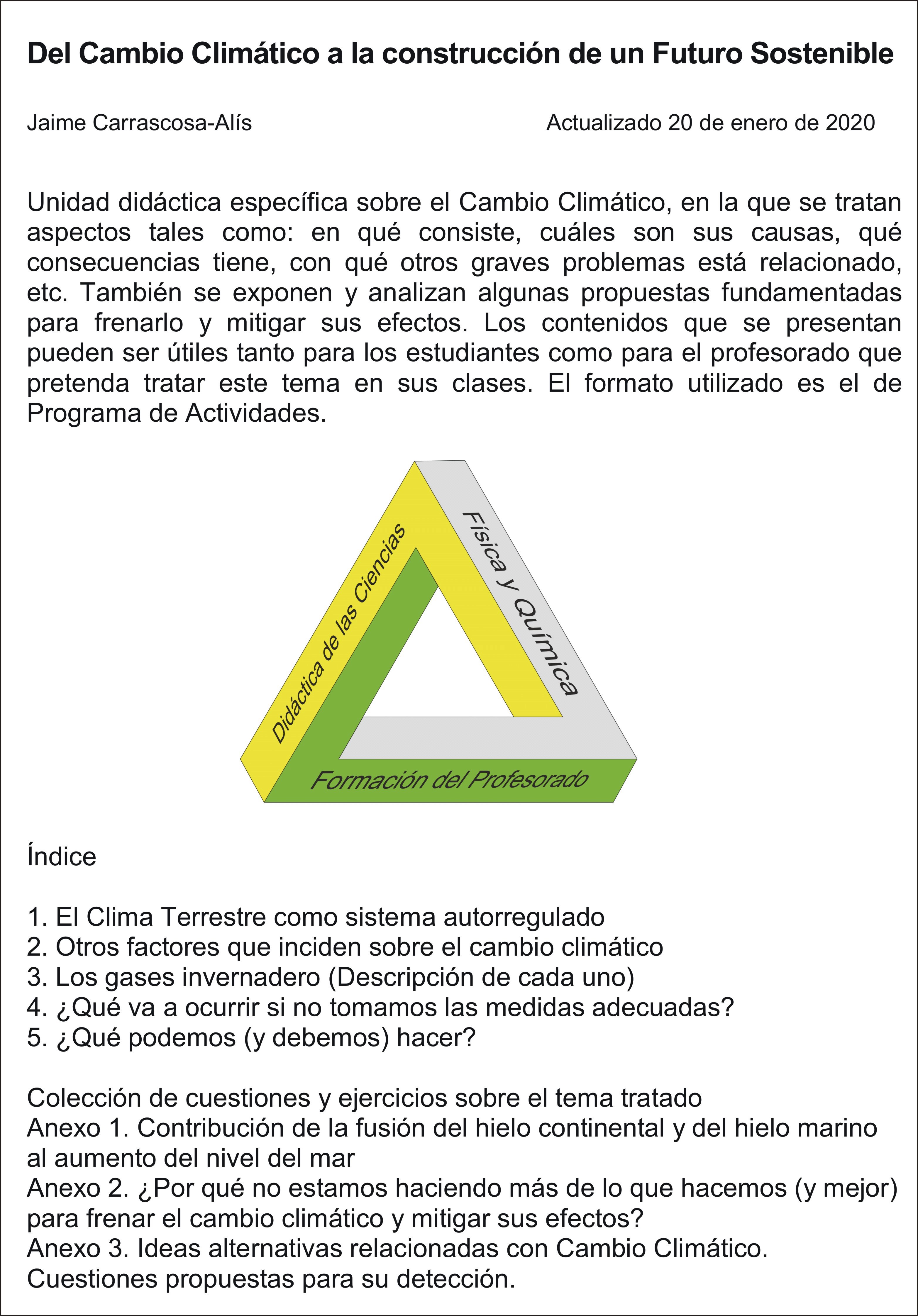 Del cambio climático hacia la construcción de un futuro sostenible ...